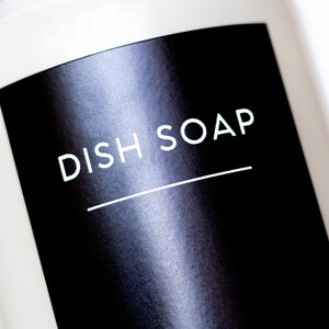 Waterproof Vinyl Hand & Dish Soap Labels: Minimalist Black Set - Etsy