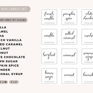 Metallic Gold Foil Coffee Syrup Labels: Water Resistant, Custom Coffee ...