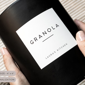 Minimalist Pantry Labels for Kitchen Organization • Water-resistant ...