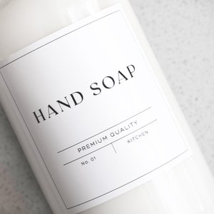 Waterproof Vinyl Labels • 3x3 • Hand Soap, Dish Soap & More Cleaning ...