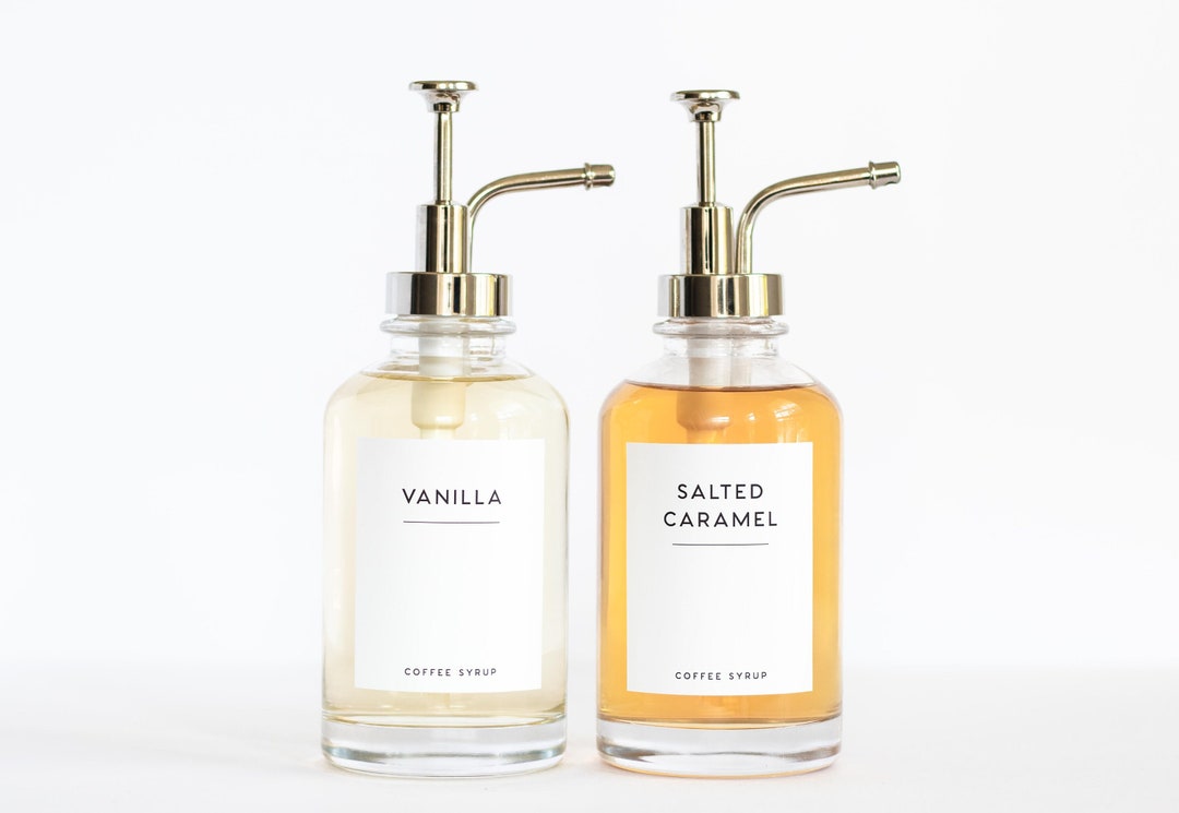 Coffee Syrup Labels Set for Coffee Bar Organization • Custom Labels for ...