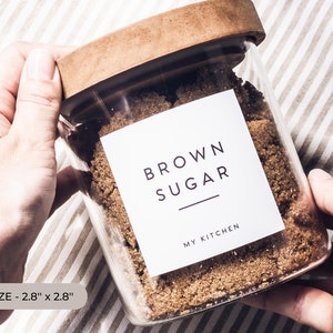 Minimalist Pantry Labels for Kitchen Organization • Water-resistant ...