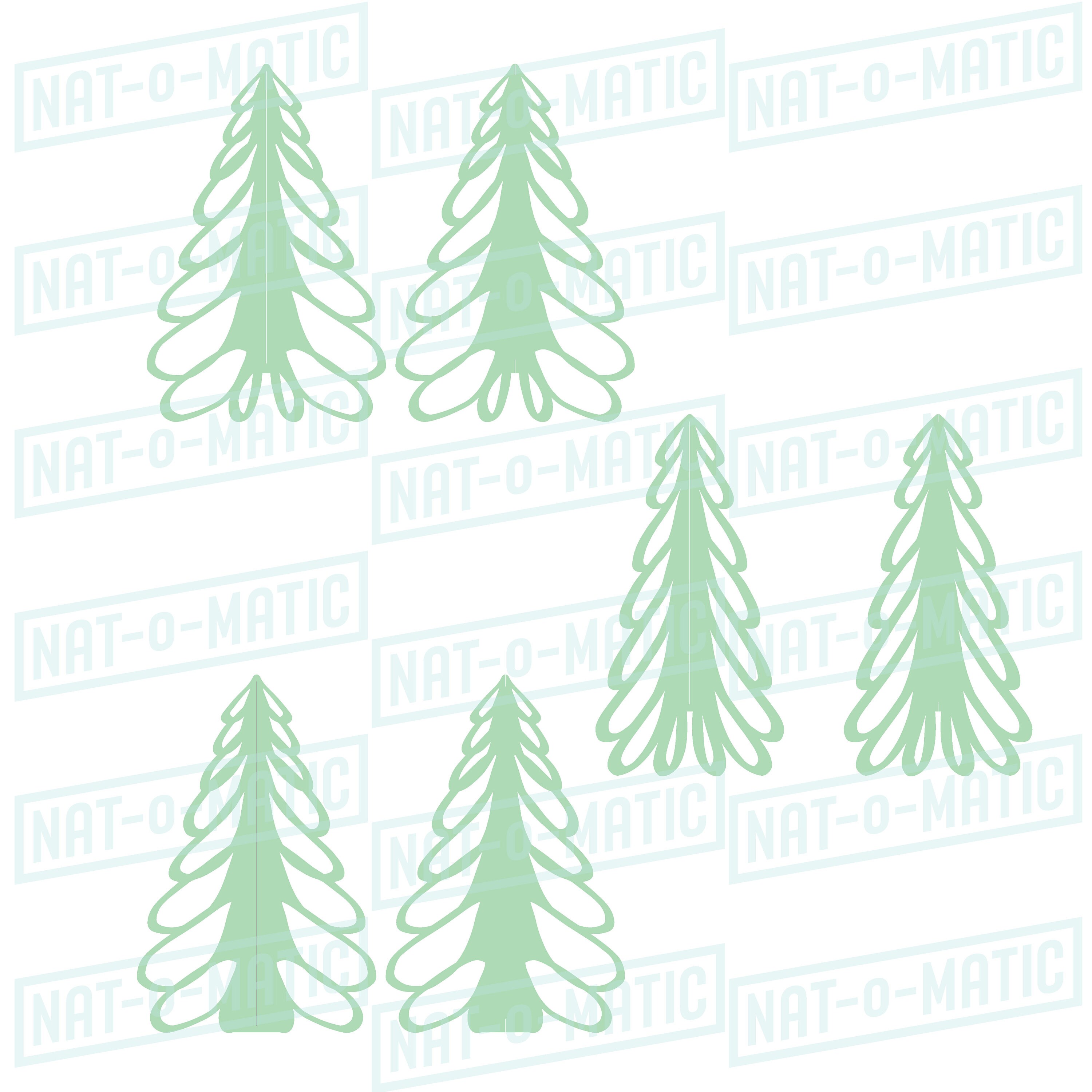 3D Winter Tree Sculptures- SVG Cutting File Digital Download - Etsy