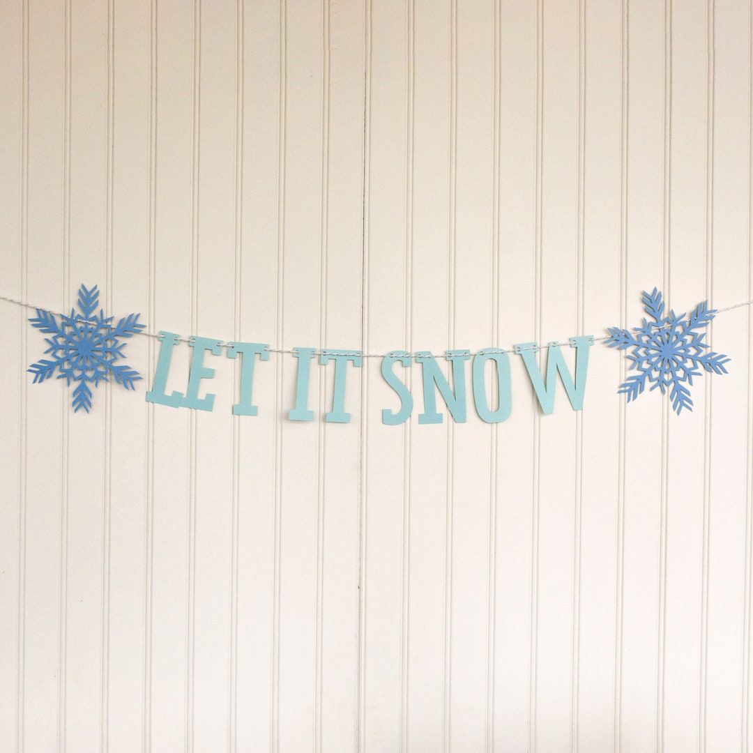 Let It Snow Banner- SVG Cutting File Digital Download - Etsy