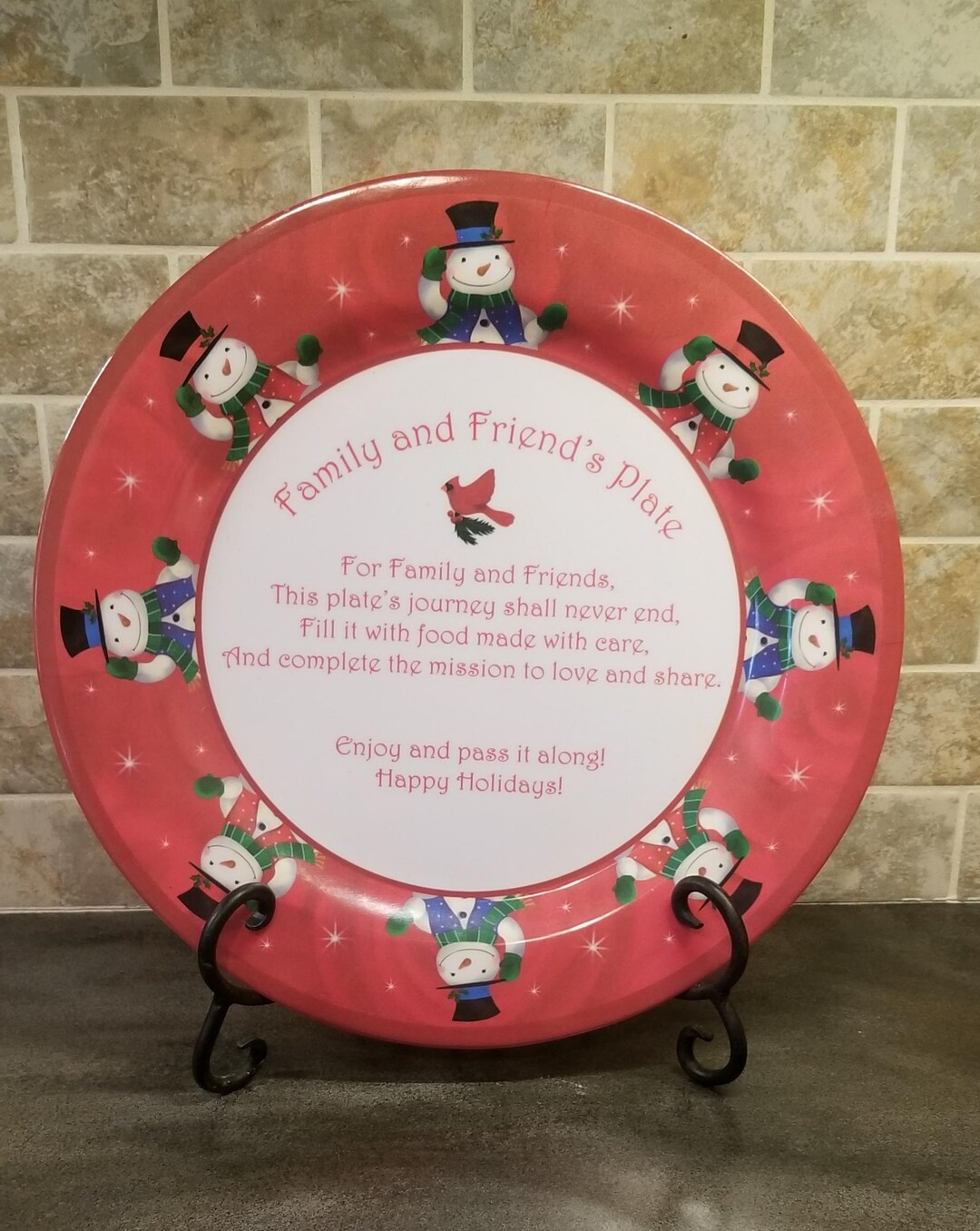 Family and Friend's Plate for Giving Food or Cookies - Etsy