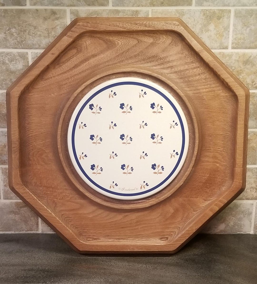 Octagon Shaped Wood Cheese and Cracker Plate - Etsy