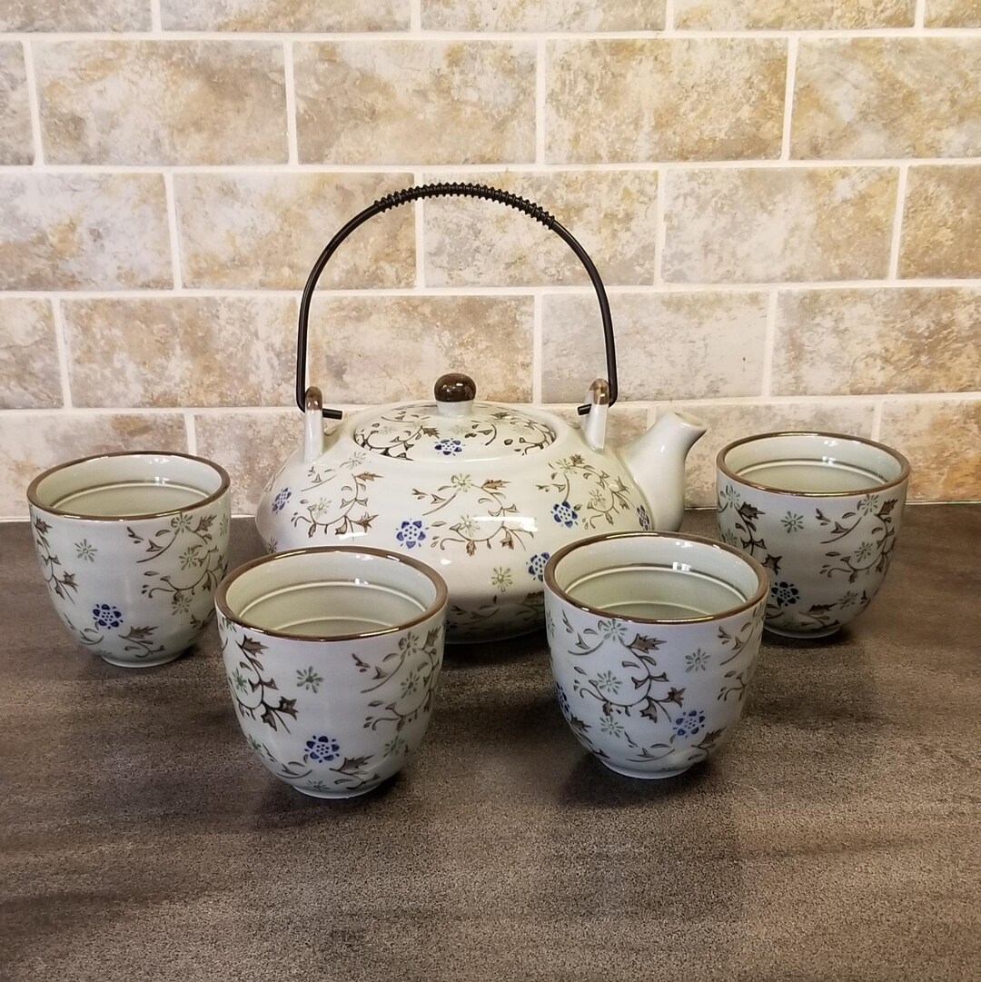 Pier 1 Import Tomoko Hand Painted Tea Set - Etsy