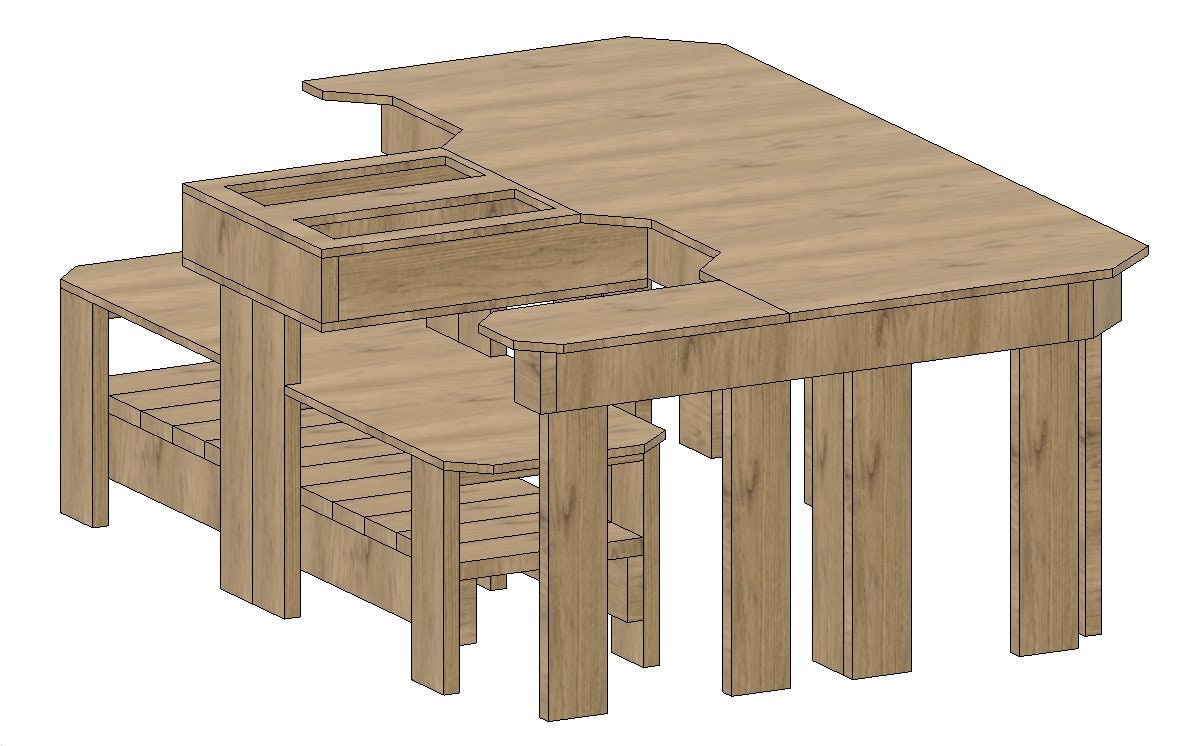 Right or Left Handed Shooting Bench / Range - Dry Box Storage, 2x6 and ...