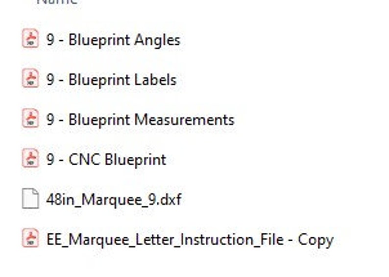 Printable Blueprint 4 Foot Marquee Numbers (0-9) and Special Characters ...