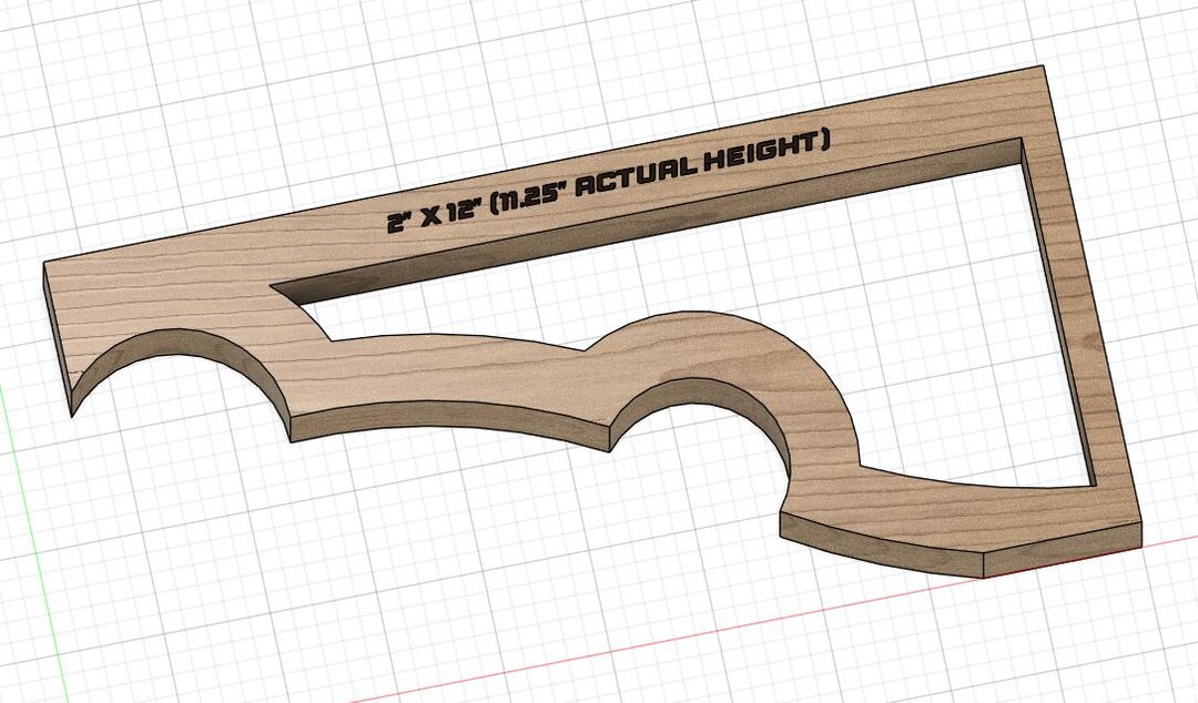 Rafter Tail Template Mod. 5 for Gazebos, Custom Builds, 2x6, 2x8 2x10 ...