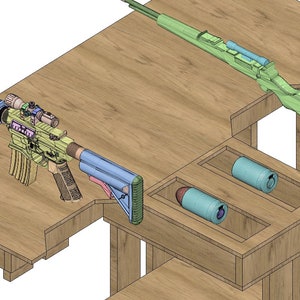 Right or Left Handed Shooting Bench / Range - Dry Box Storage, 2x6 and ...