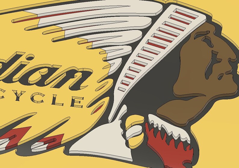 Indian Motorcycles Logo, DXF, DWG, STL (digital Download) for Cnc ...