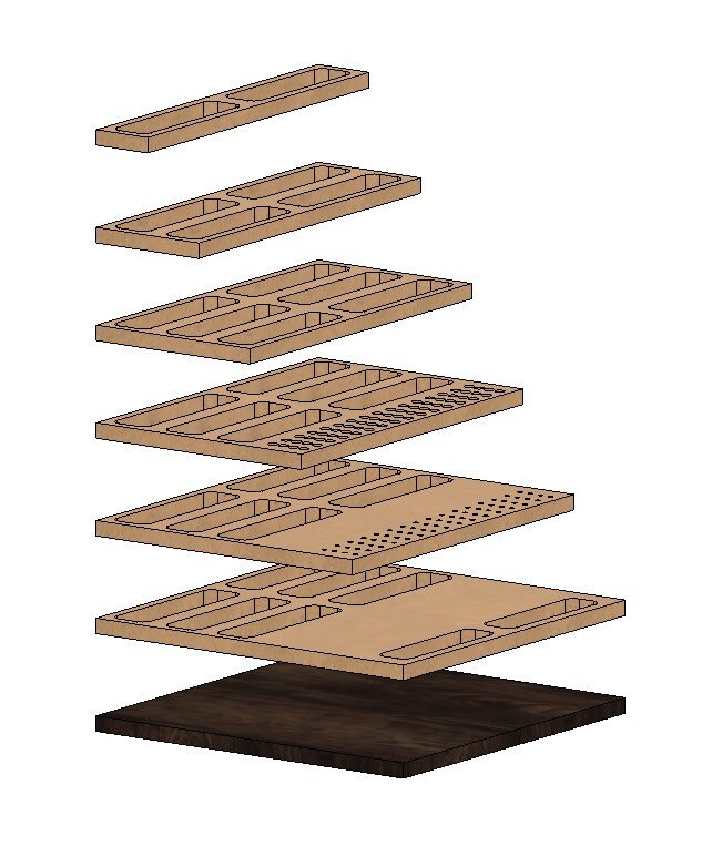 Router Bit and Random Orbital Sander Disc Organizer, CNC Cut File - Cut ...