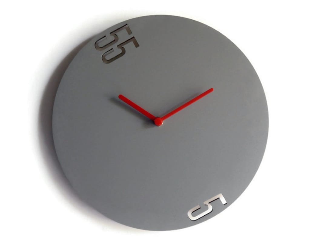 11 Minimalist Small Wooden Quiet Gray Wall Clock for Living Room, With ...