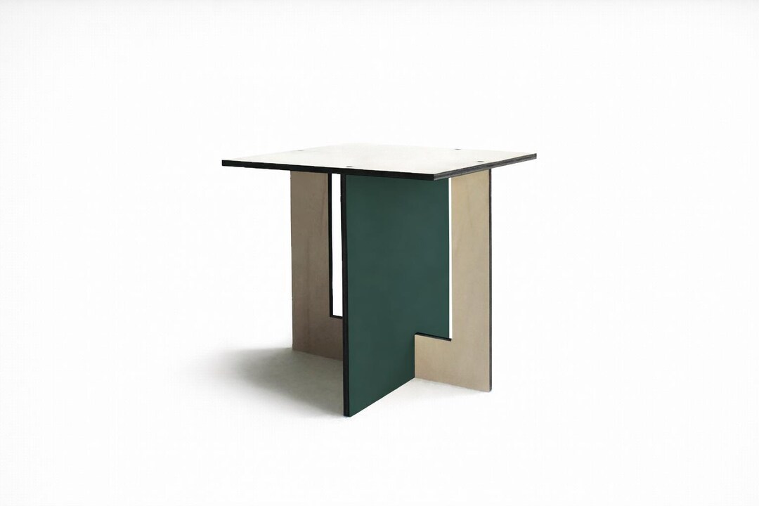 18 Inch Golden Ratio Wooden Side Table: Fibonacci Design, Modern Accent ...