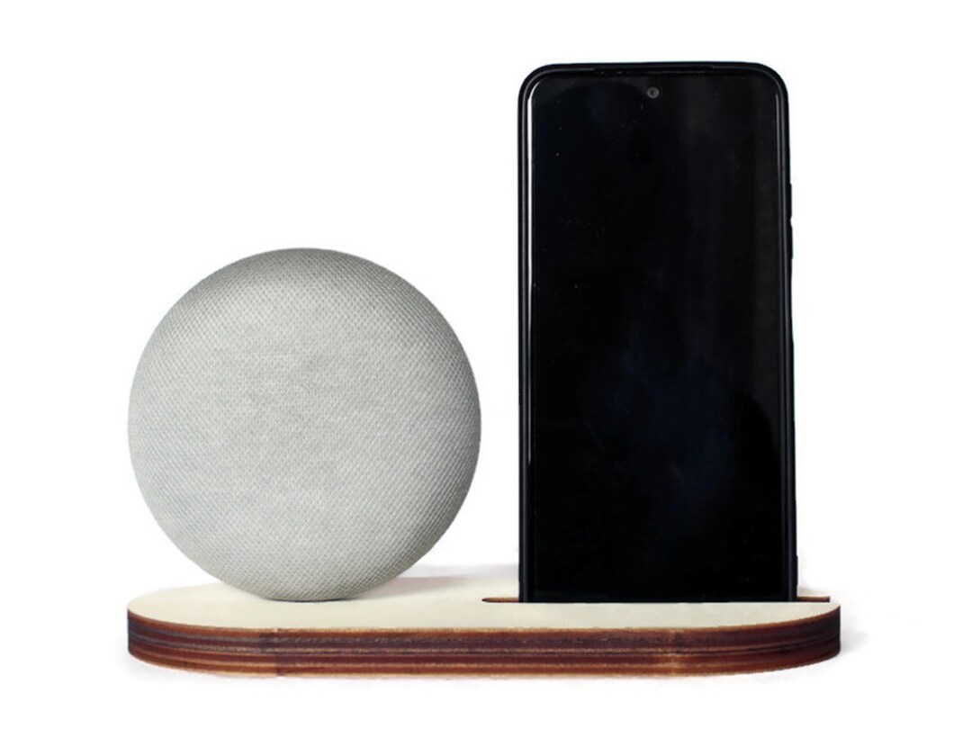 Elevated Laser-cut Wood Stand for Google Home and Nest Mini 1st and 2nd ...