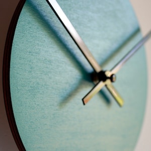 7 Minimalist Very Small Wooden Quiet Turquoise Timekeeper for Kitchen ...