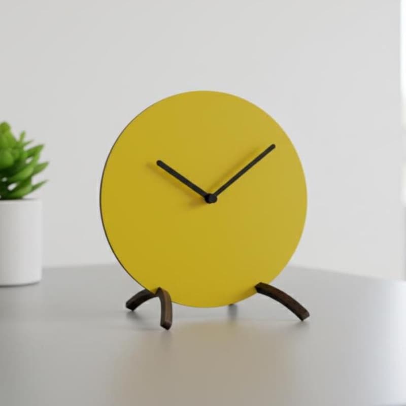 Red Modern Table Clock - Etsy UK