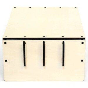 Laser-cut Wooden Portable Workstation With Hooks and Shelf ...