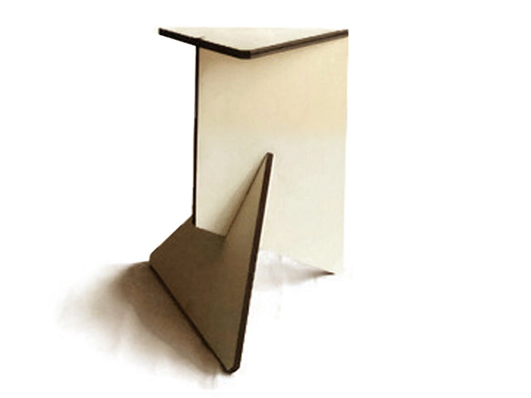 Triangular Wooden Plant Stand: Modern Indoor Planter Display, Made in ...