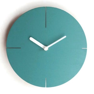 11 Small Minimalist Wooden Oak Wall Clock for Entryway No Ticking ...