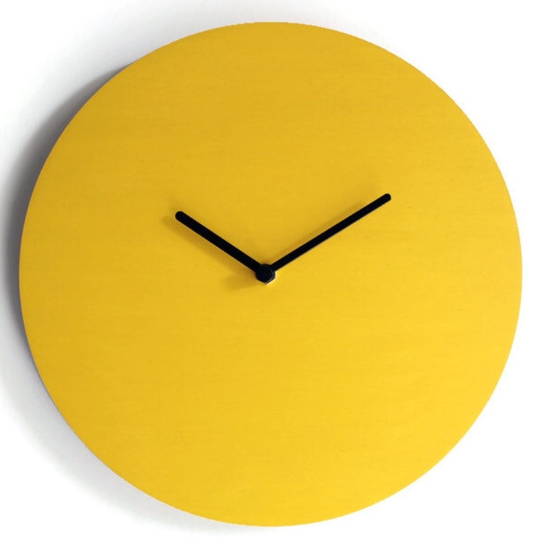 Yellow Wall Clock - Etsy