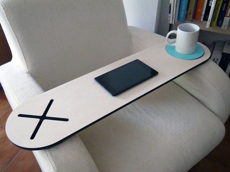 Wooden Armchair Table Tray With Smartphone and Ipad Mini Stand - Etsy