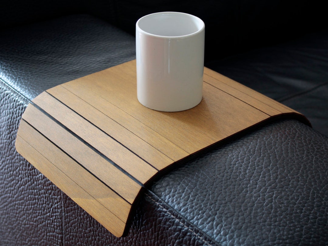 Wood Flexible Olive Sofa Table for Armrest Small Slinky Over - Etsy