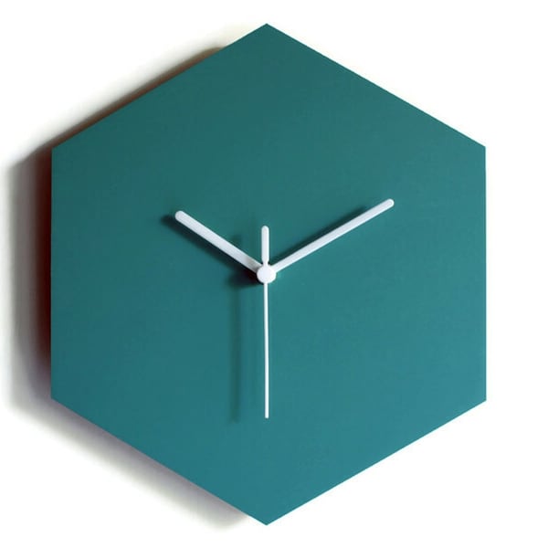 Hexagon Clock - Etsy New Zealand