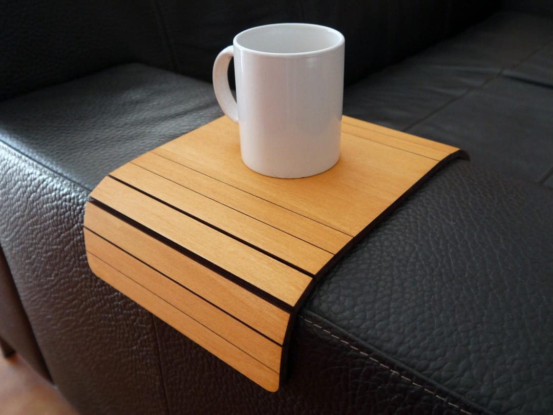 Flexible Pine Sofa Arm Table Slim Over Couch Side Table Modern Dining ...