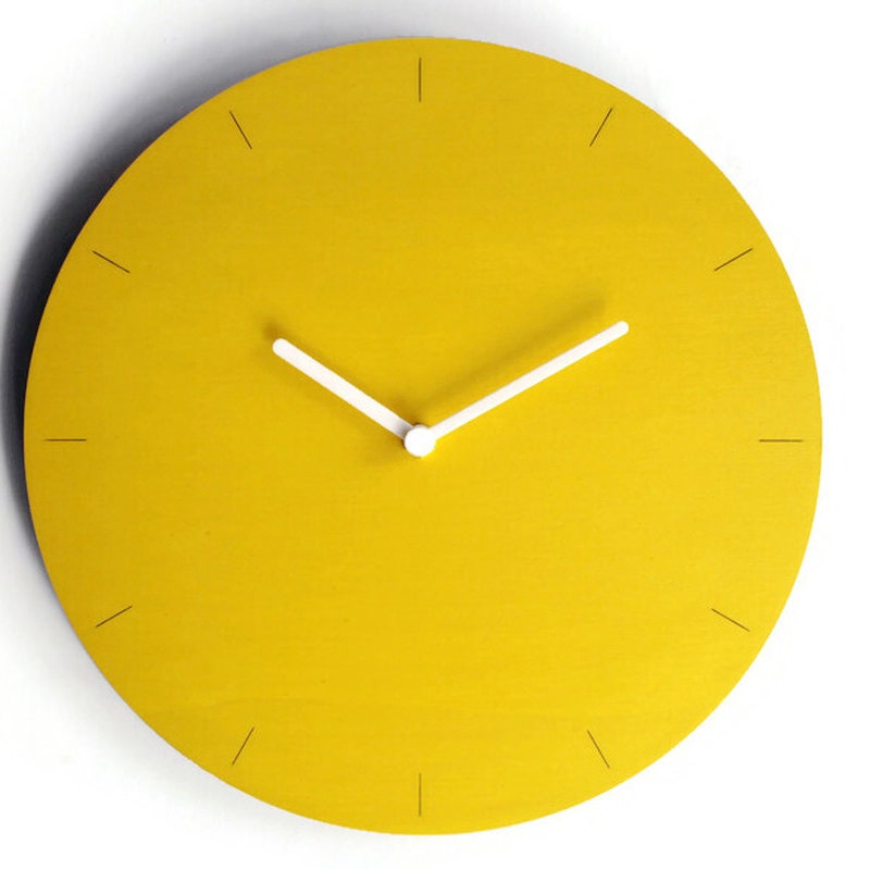 Yellow Wall Clock - Etsy