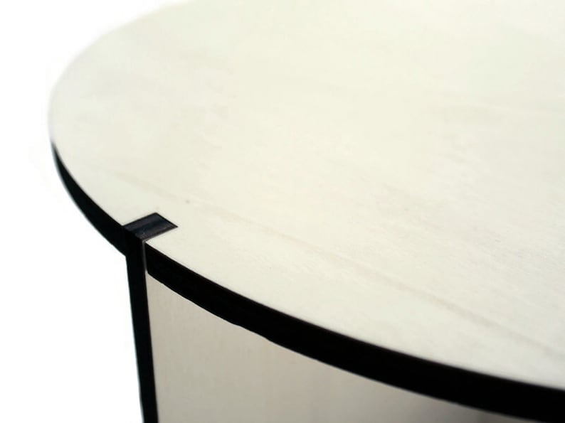 Wooden Round Coffee Table for Living Room Minimal End Tables - Etsy