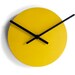 7 Minimalist Small Wooden Quiet Yellow Wall Hung Clock With Marks for ...