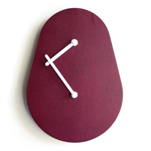 Unusual Wooden Quiet Small Oval Wall Clock for Living Room Anthracite ...