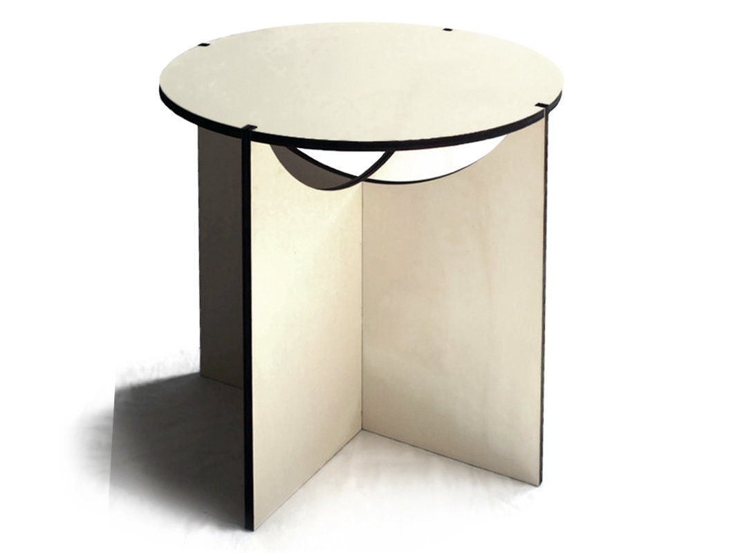 Wooden Round Coffee Table for Living Room Minimal End Tables - Etsy