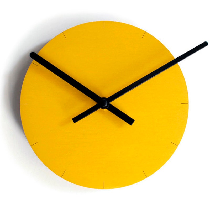 Yellow Wall Clock - Etsy