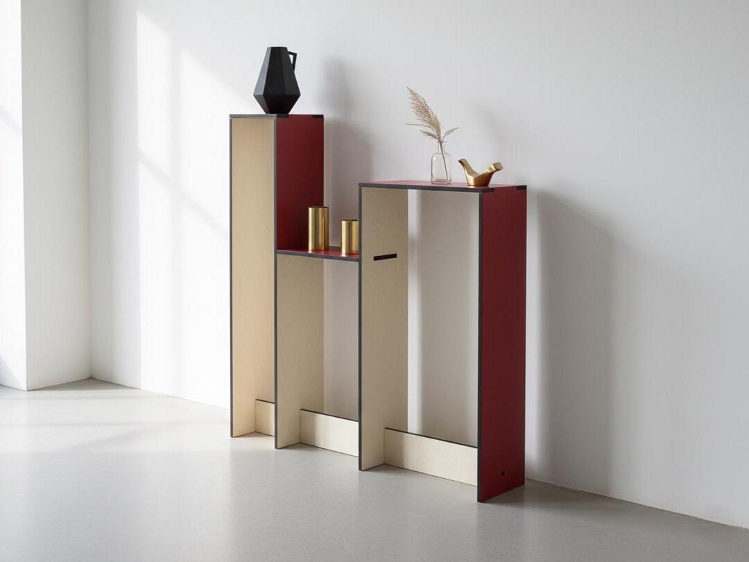 Laser Cut Wood Pedestal Console Table: Modern Italian Design ...