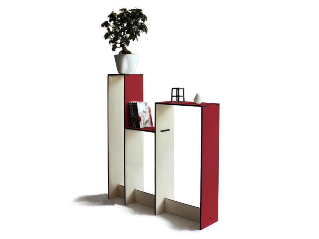 Laser Cut Wood Pedestal Console Table: Modern Italian Design - Etsy