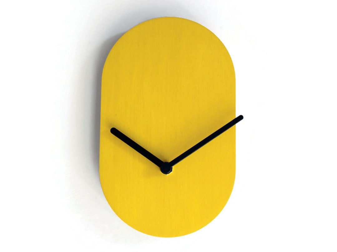 Very Small Minimalist Wooden Wall Clock Quiet, No Ticking Modern Clocks ...