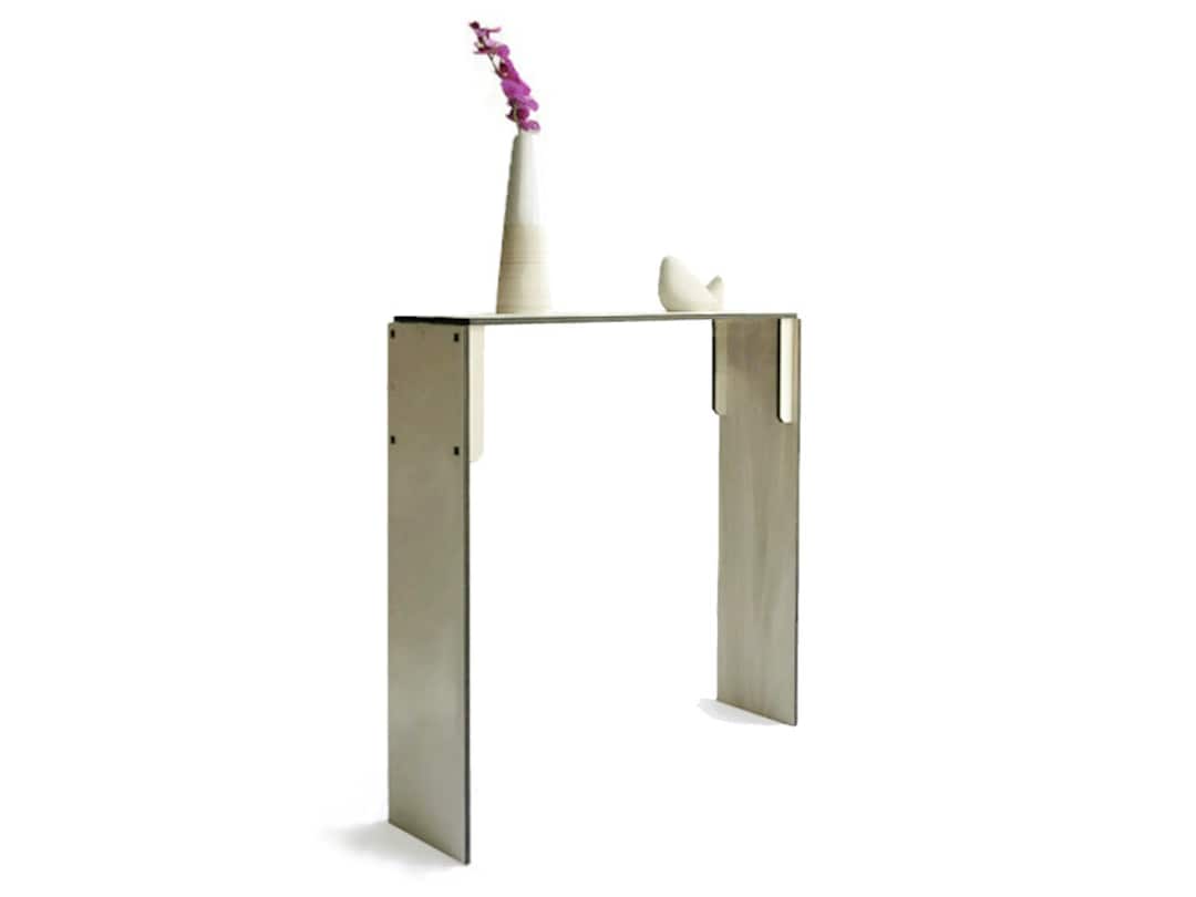 Laser Cut Poplar Plywood Console Table: Modern Narrow Hallway Accent - Etsy