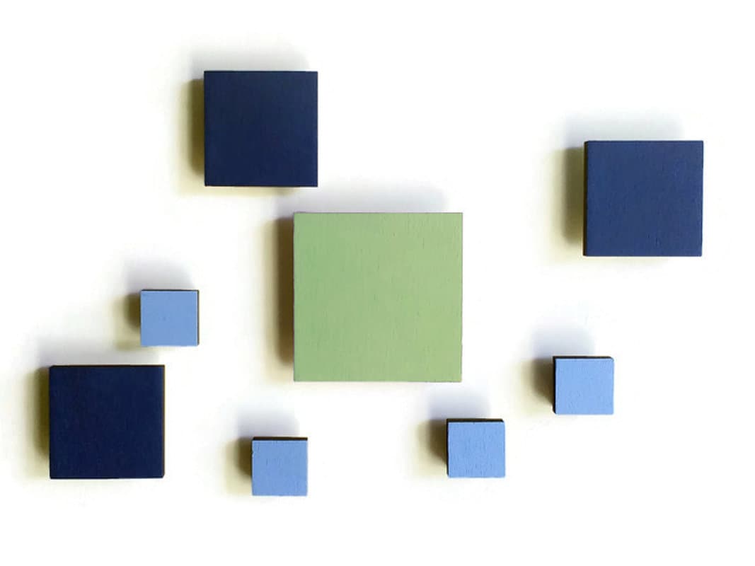 Geometric Square Wall Art: Handmade Ornaments Minimalist Decor ...