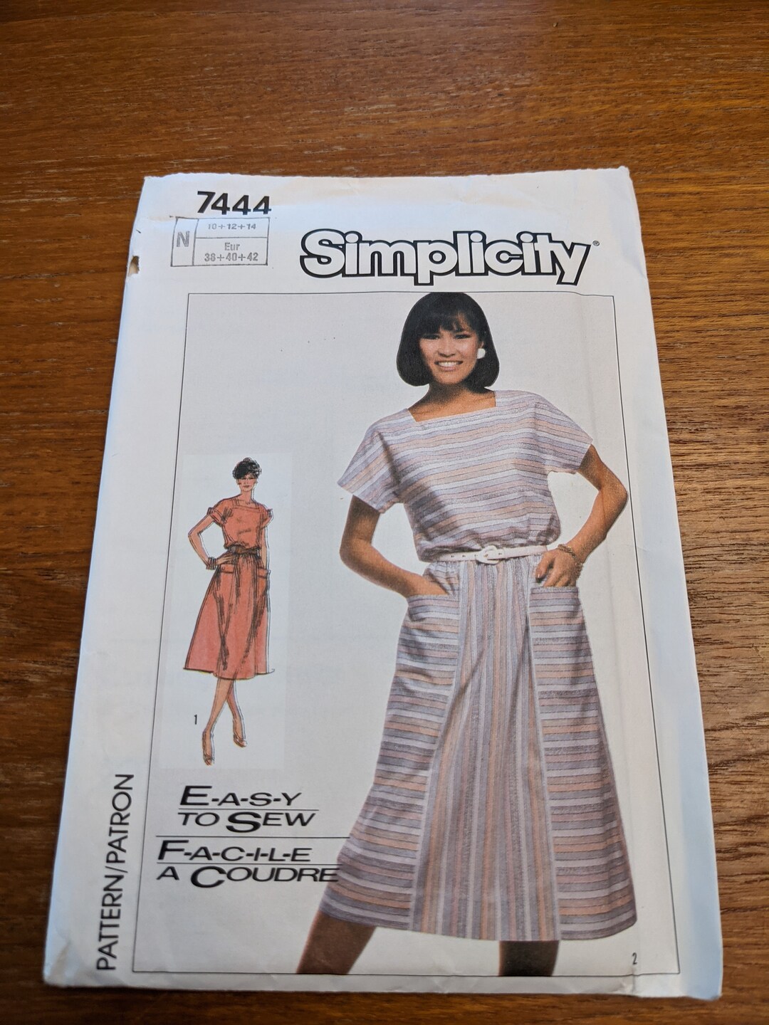 Vintage Simplicity 7444 Pattern Size 10 12 14 - Etsy