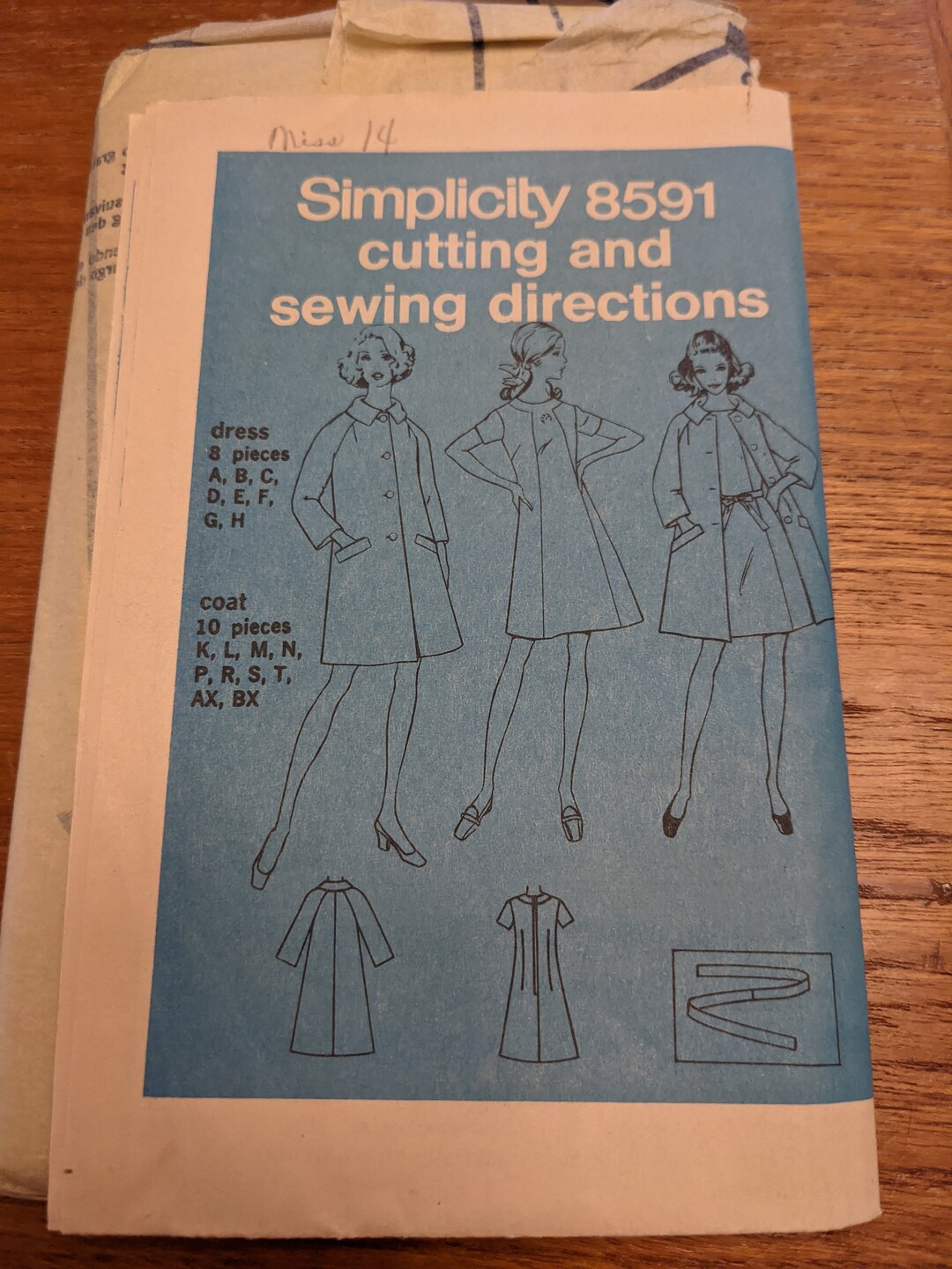 Vintage Simplicity 8591 Pattern Size 14 - Etsy