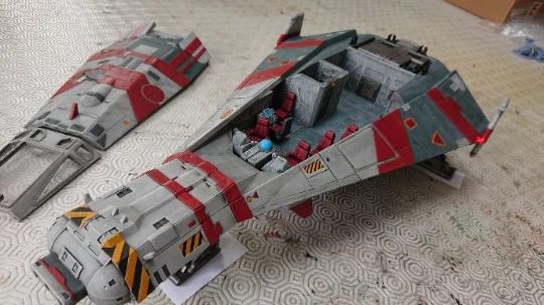 3d Printed Gig - 2nd Dynasty - 28mm Starship - Playable Interior - Etsy