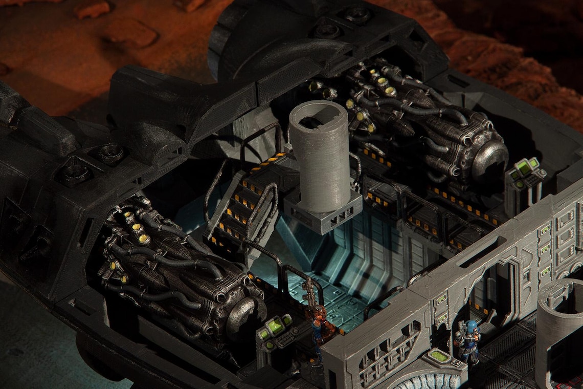 3d Printed Scout Ship Beta - 2nd Dynasty - 28mm Starship - Playable ...