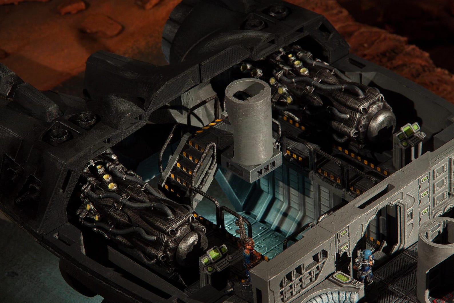 3d Printed Scout Ship Beta - 2nd Dynasty - 28mm Starship - Playable ...