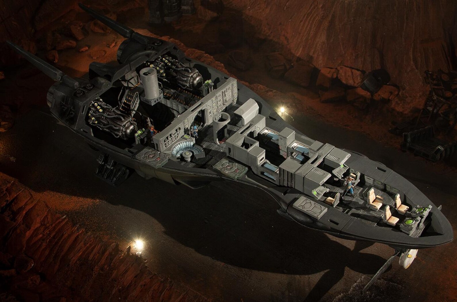 3d Printed Scout Ship Beta - 2nd Dynasty - 28mm Starship - Playable ...