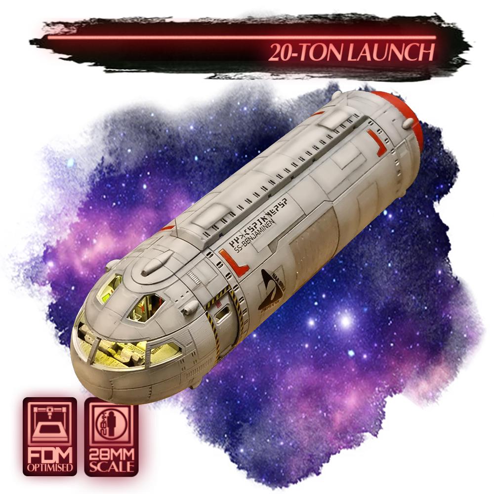 20 Ton Launch Starship - 2nd Dynasty - 28mm - Tabletop Play - War Games ...