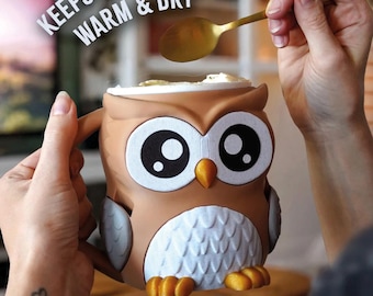 Owlfonso the Owl – Ice Cream Pint Holder - Etsy