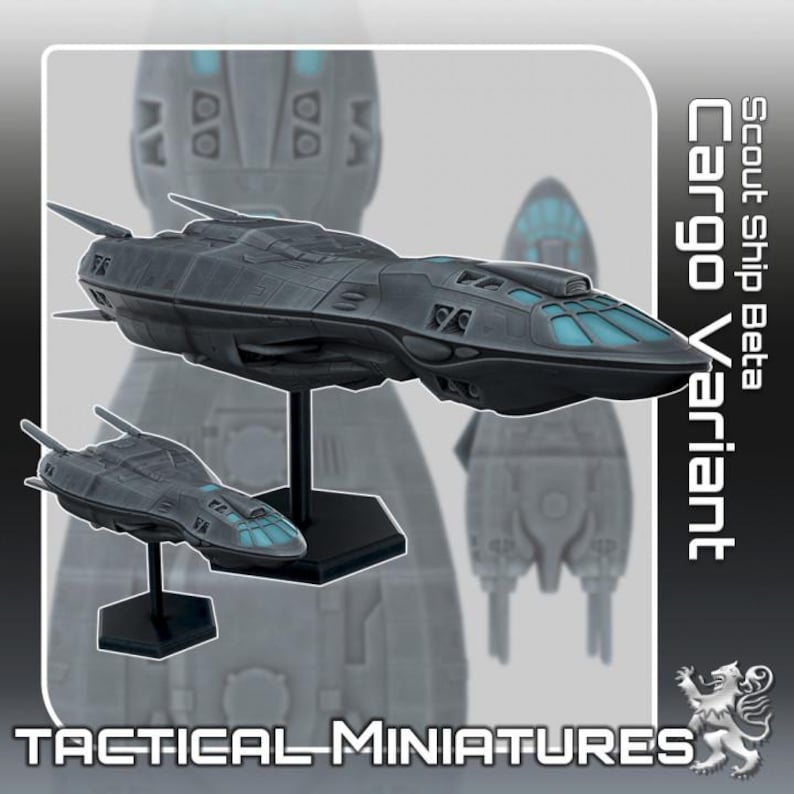 2nd Dynasty - 3D Printed Scout Ship Beta - 28mm - 1/270 & 1 Inch Hex ...